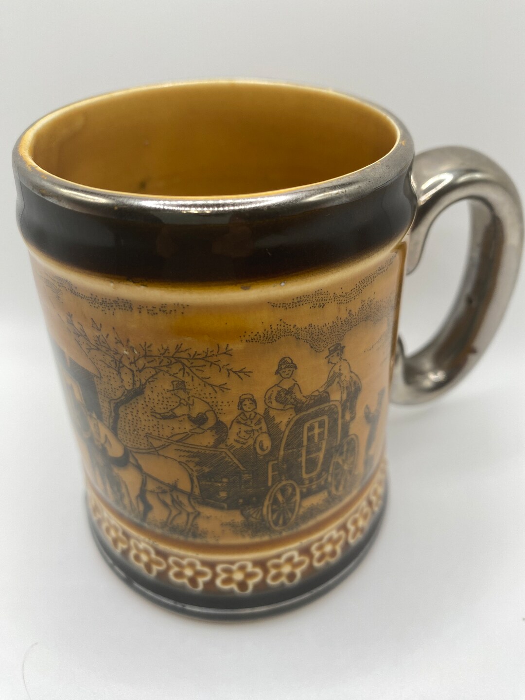 Lord Nelson Pottery England Victorian House & Carriage Beer Mug / Stein ...