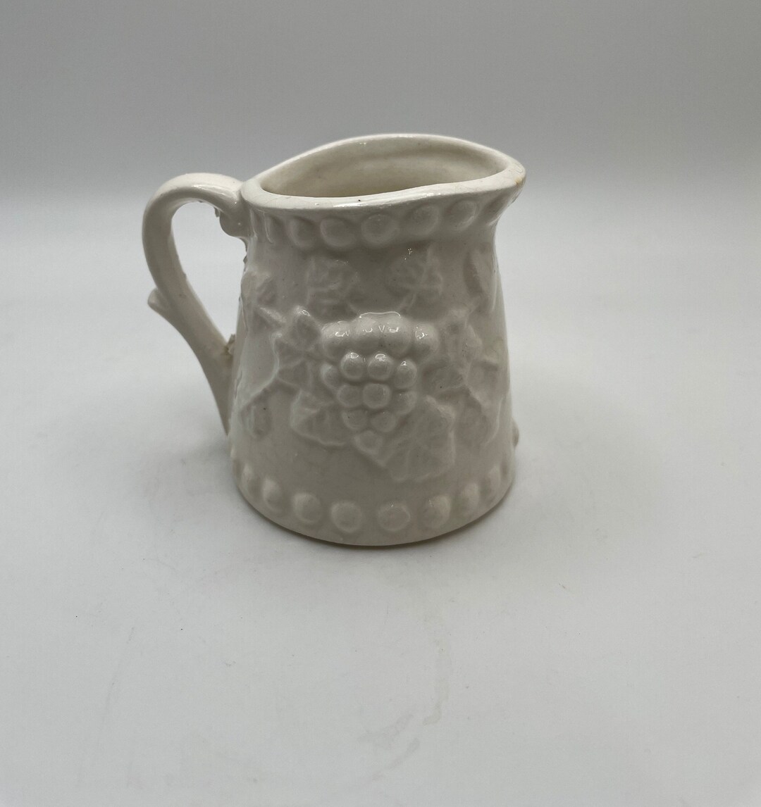 Quarter Cup White Ceramic Mini Jug With Grapes - Etsy