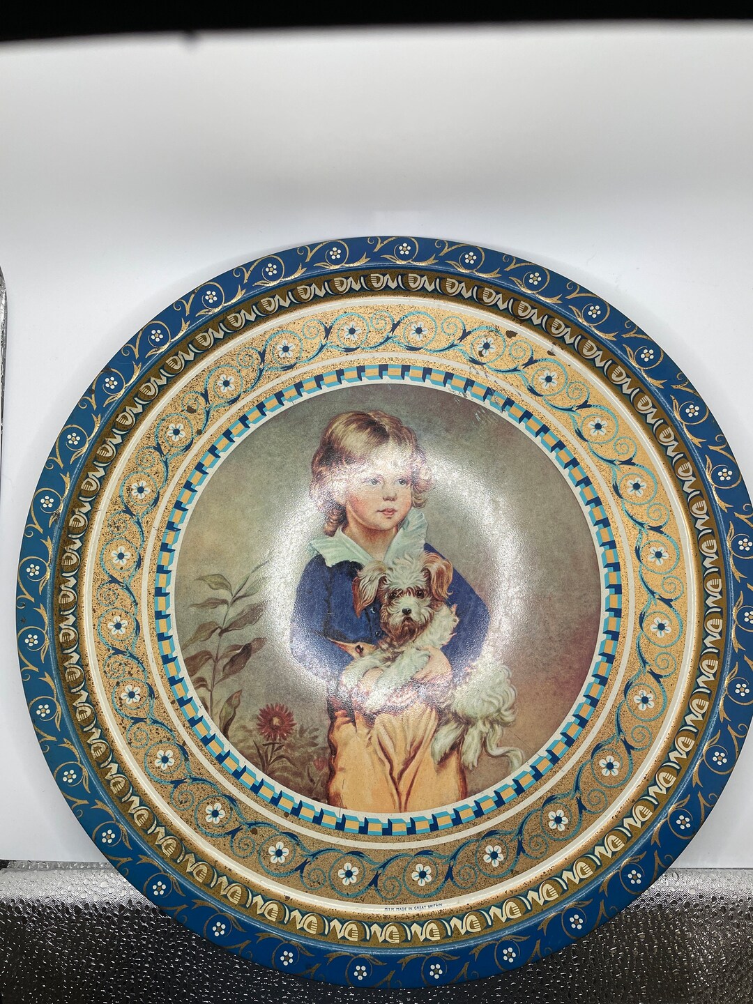 MTM Elite Trays Blue and Gold Tray Boy With Dog Made in Great Britain ...