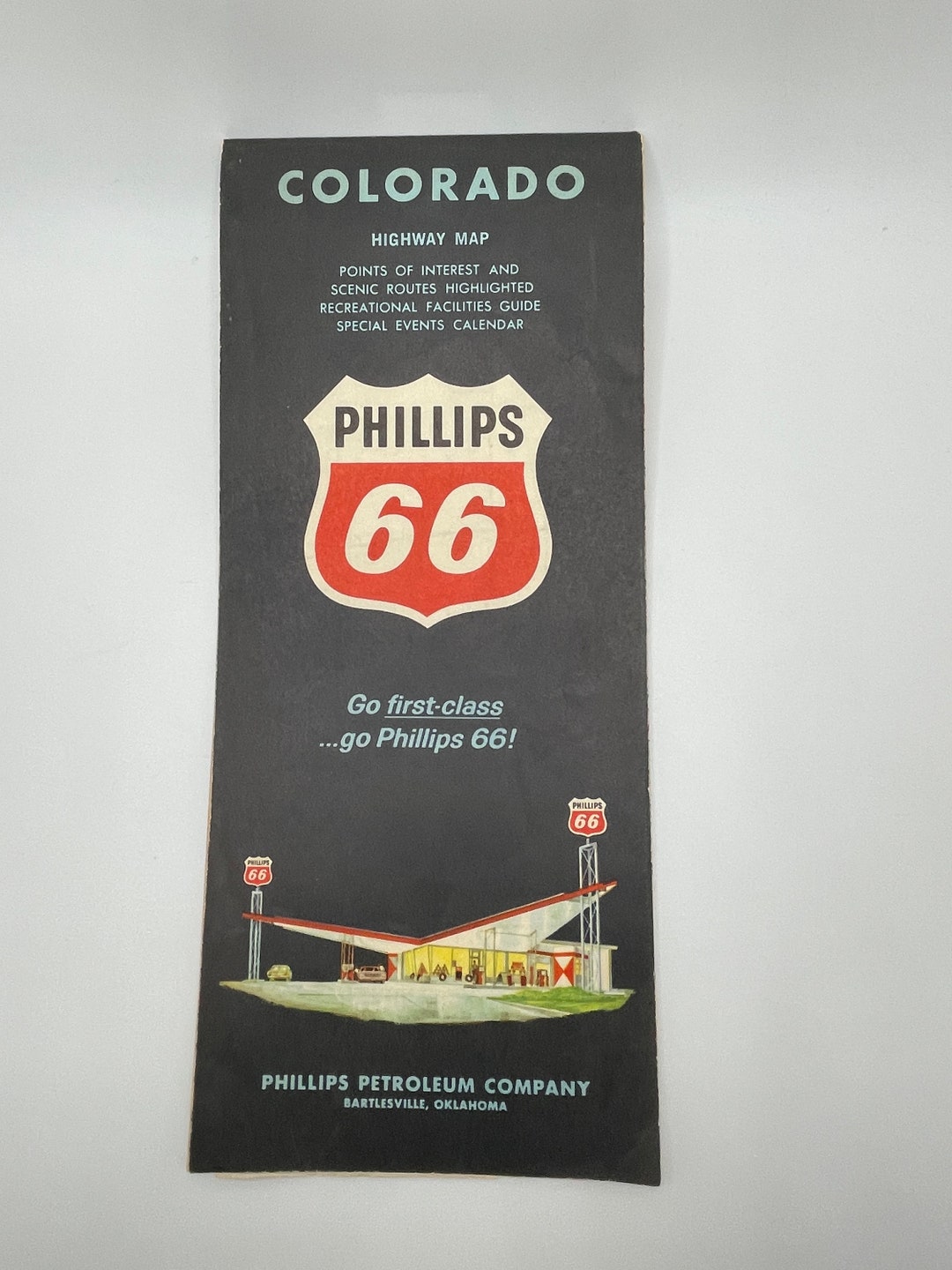 1964 Phillips 66 Colorado Highway Map Phillips Petroleum Company ...