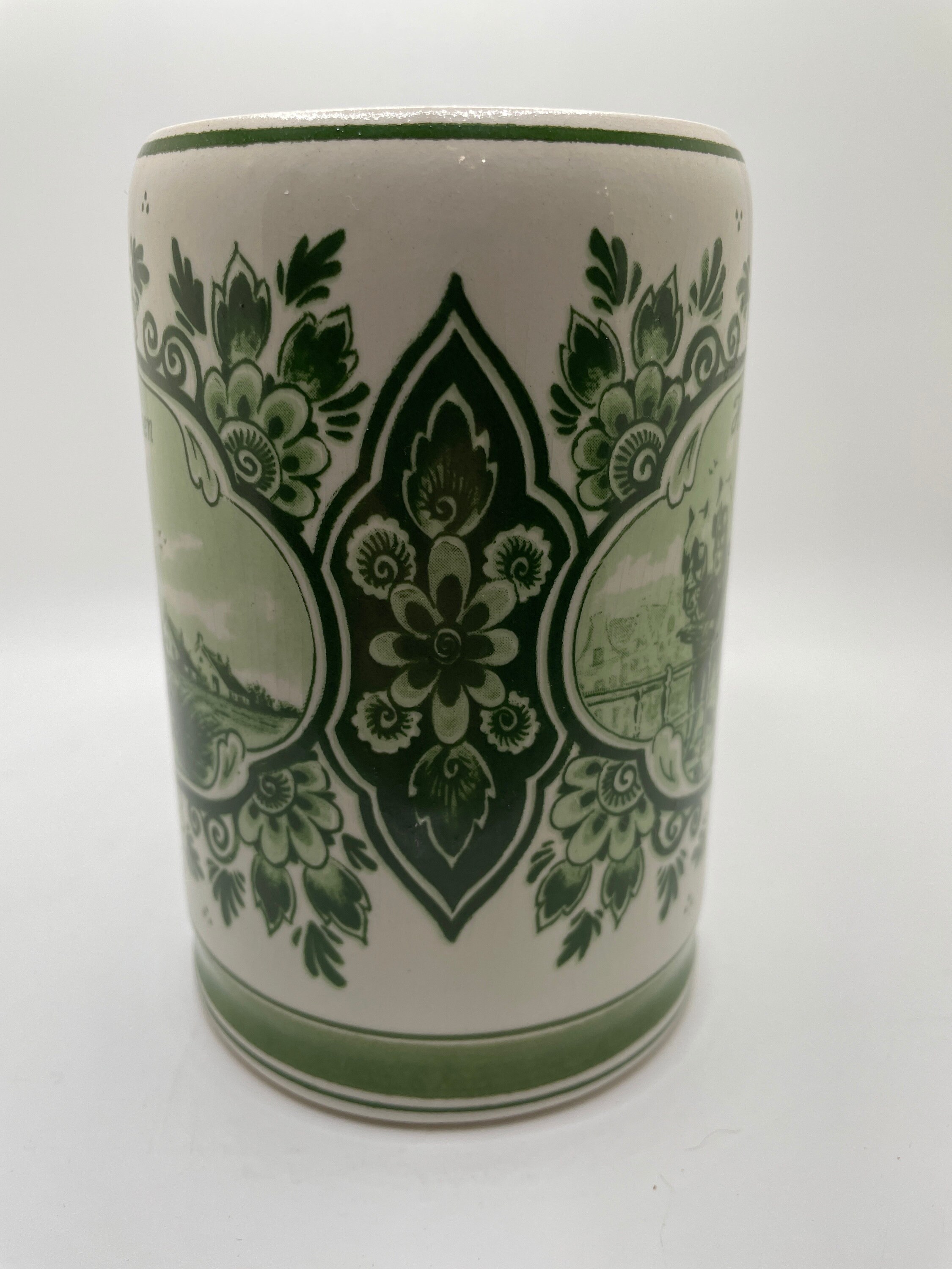 Delft Green Heineken Beer Mug Made in Holland Marked 't Delftsche Huys ...