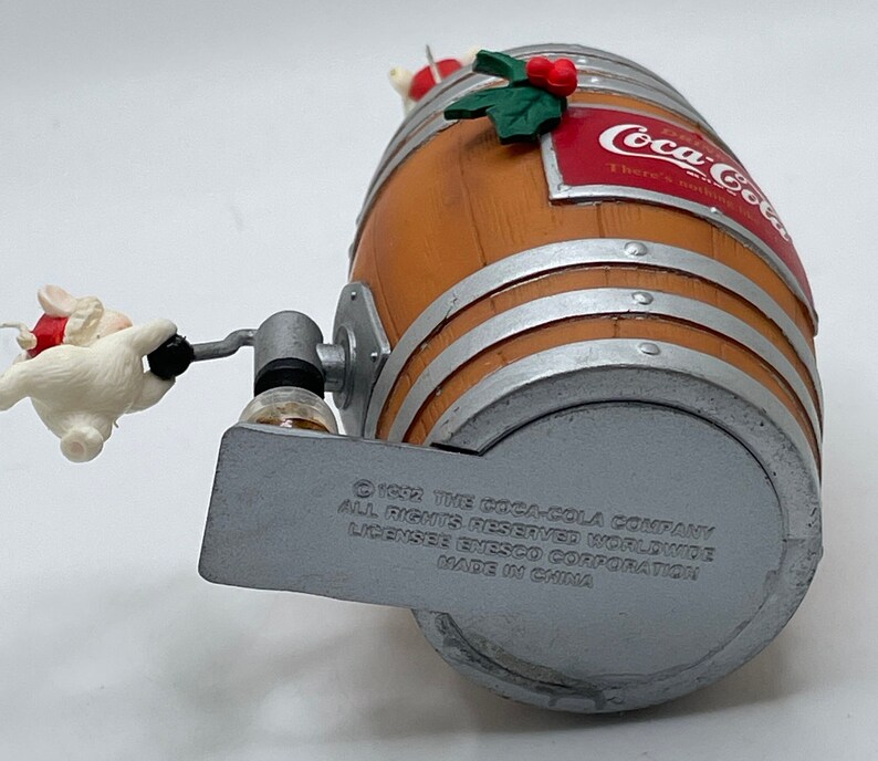 Coca-cola the Cold, Crisp Taste of Coke Barrel Christmas Ornament With ...