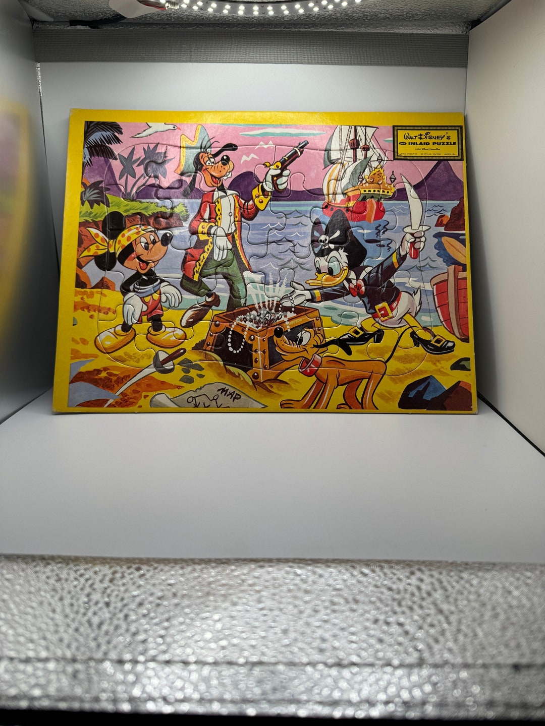 Walt Disney's Jaymar Inlaid Puzzle Mickey Donald Goofy Pluto Pirate ...