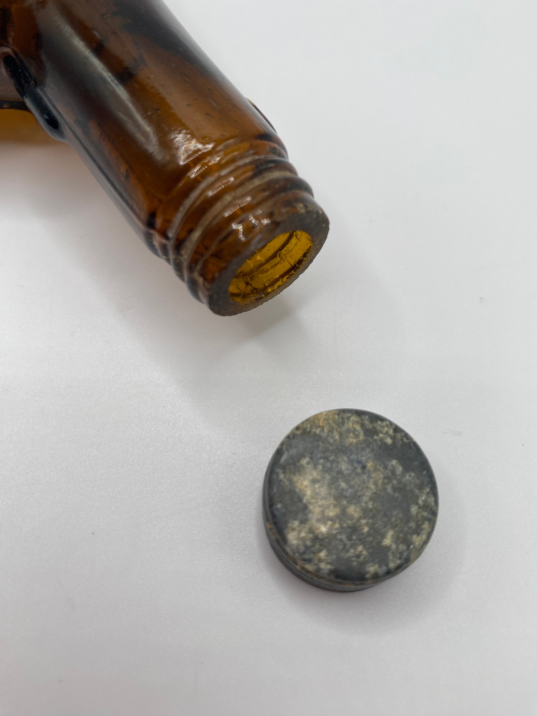 Amber Glass Revolver With Metal Lid Used to Hold Candy - Etsy