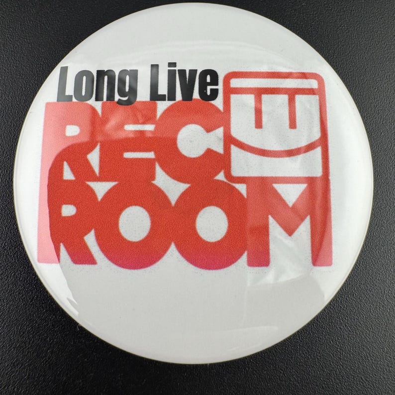 Rec Room Pinback Buttons 2.25" Round Rec Room Pin Gifts Merch Gamer Rec ...