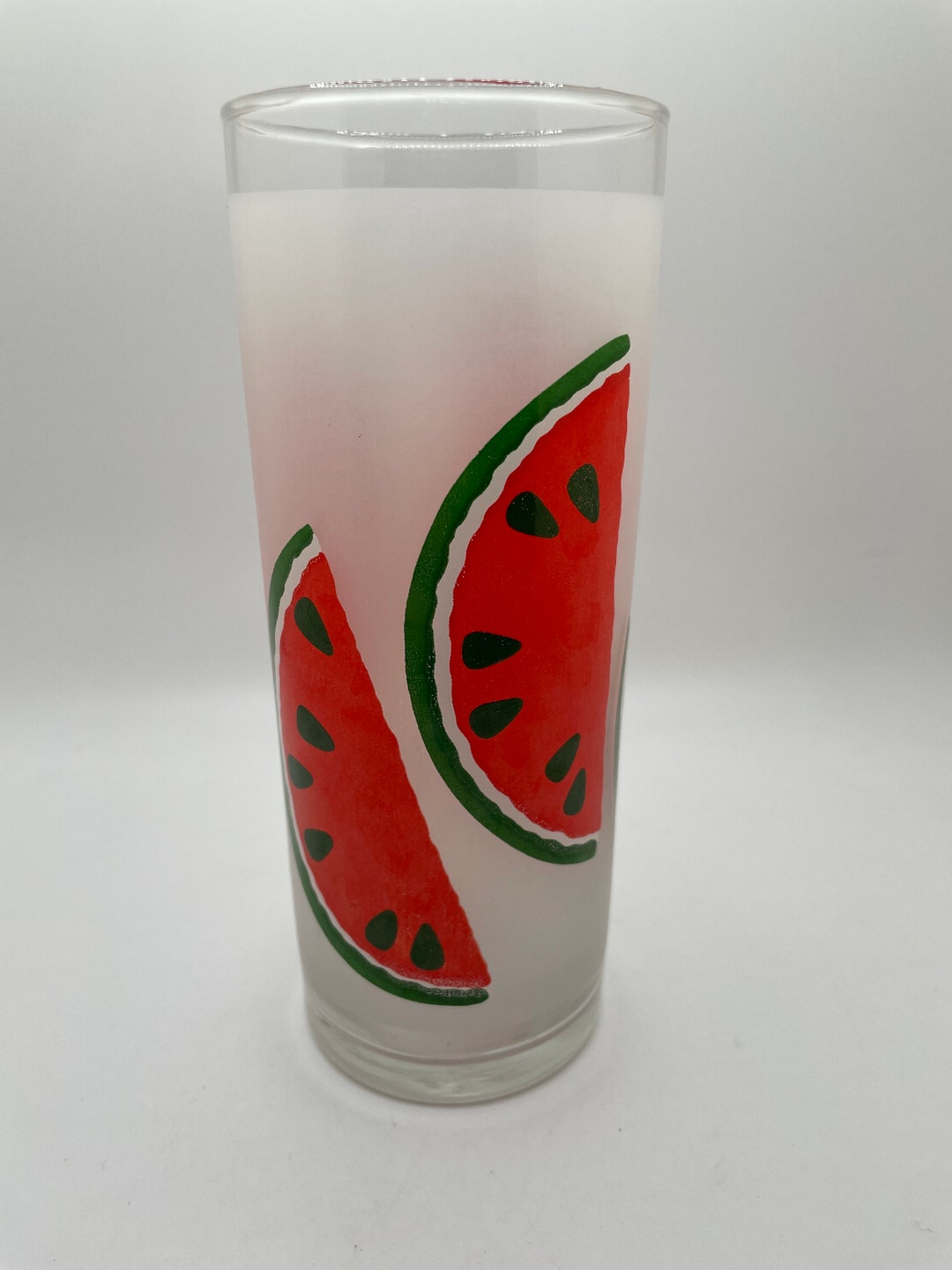 Vintage Libbey Frosted Tom Collins Watermelon Slices Glass MCM - Etsy