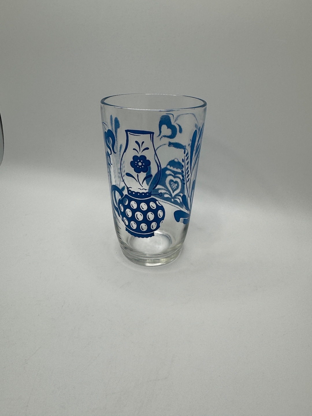 Blue Vintage Juice Glasses With Teapot and Oil Lamp - Etsy