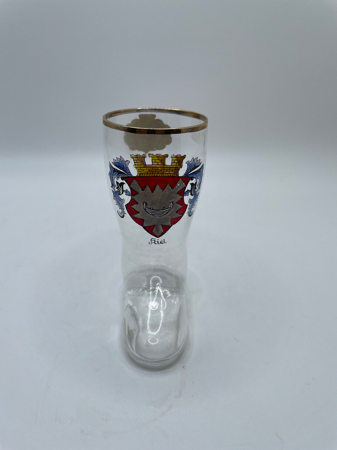 Vintage Glass Boot "kiel" Echt Handgemalt Bavaria Sticker - Etsy