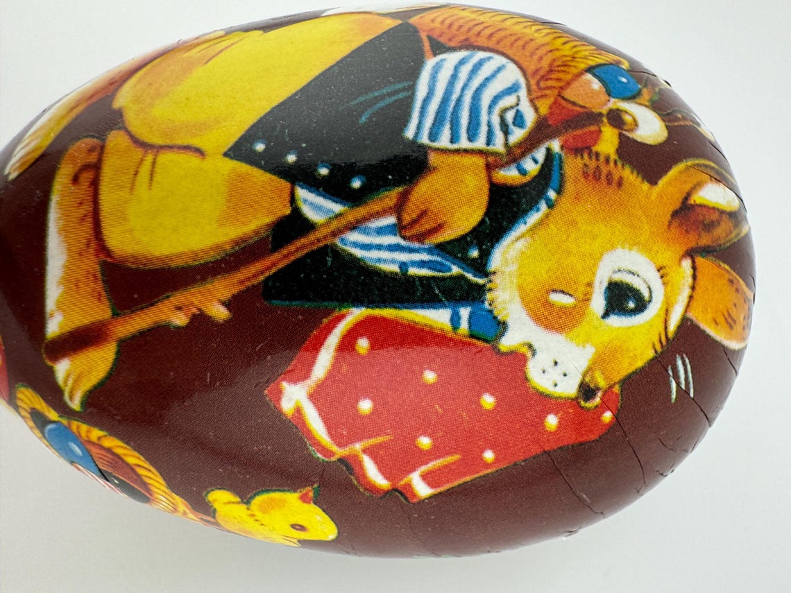 Vintage Echt Erzgebirge Germany Brown Papier Mache Easter Egg Crying ...