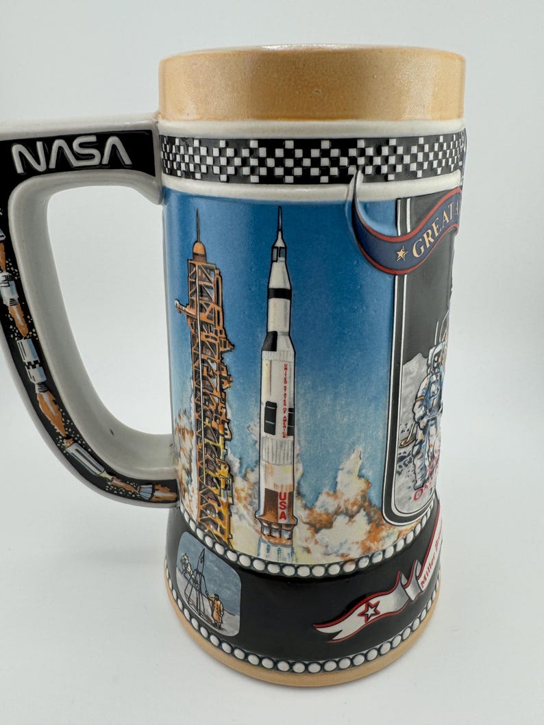 Miller High Life Beer Stein NASA Apollo 11 Great American Achievements ...