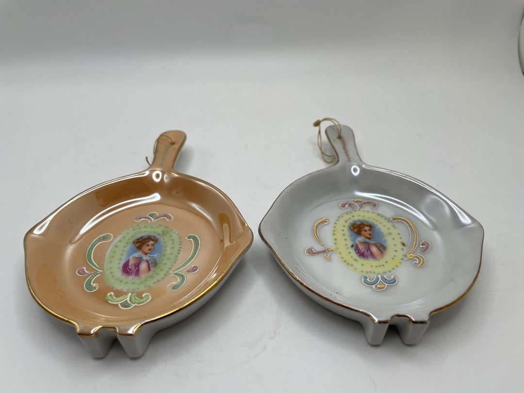 Vintage Porcelain Pan Shaped Painted Lady Portrait JAPAN - Etsy