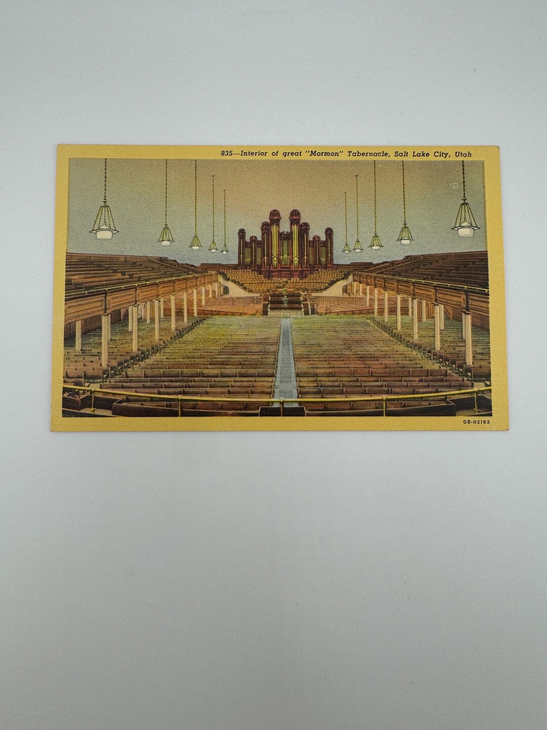 835 Interior of Great "mormon" Tabernacle Salt Lake City, Utah Vintage ...