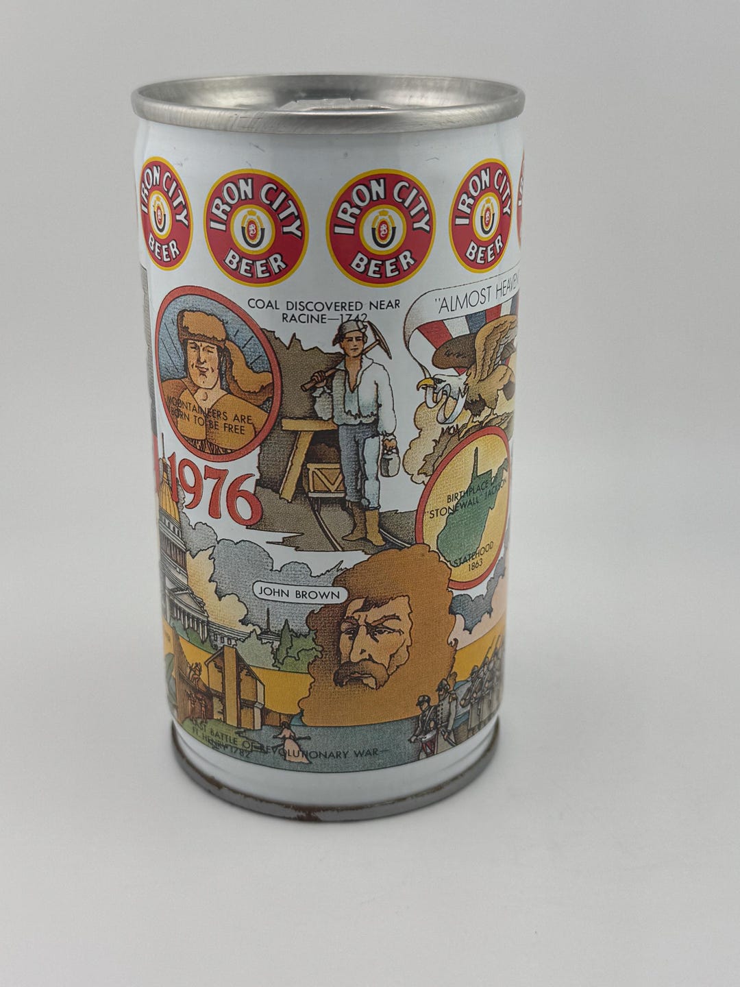 Iron City Beer 1776 1976 Bicentennial West Virginia Vintage Steel Beer ...