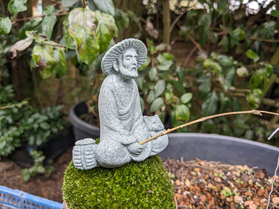 Fisherman Fishing Stone Figurine Bonsai Penjing Decor - Etsy UK