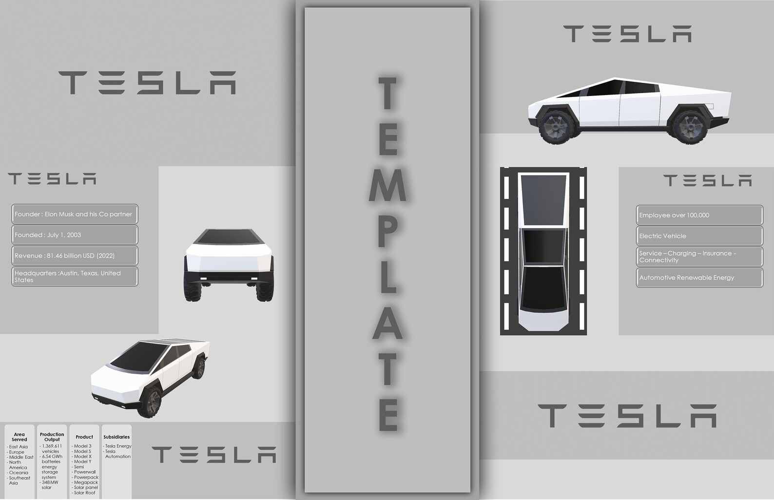Tesla Power Point Template - Etsy