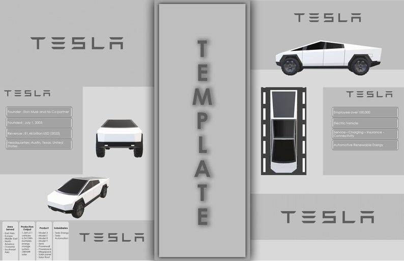 Tesla Power Point Template - Etsy