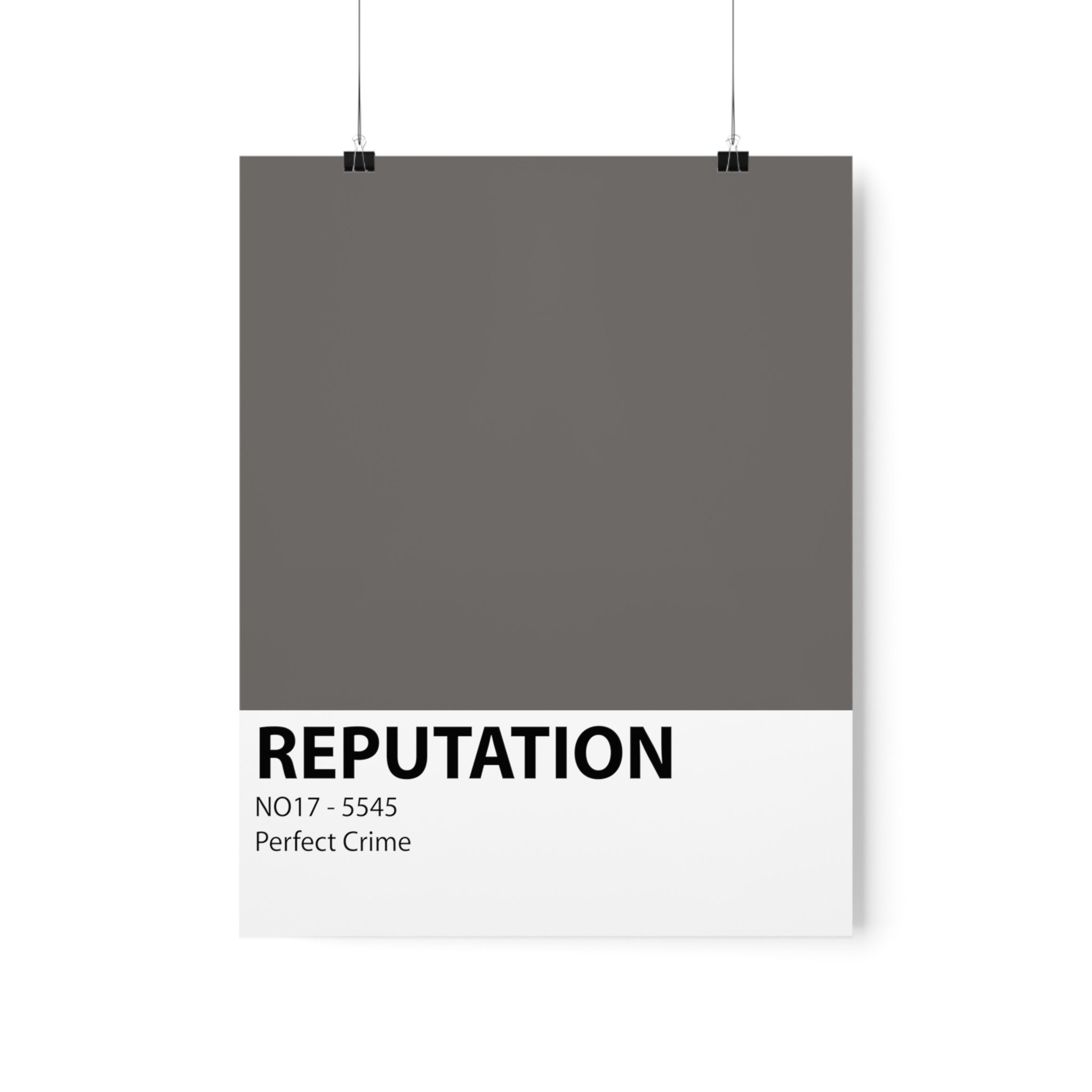 Taylor Swift Eras Tour Reputation Album Grey Pantone Color Chip Graphic ...