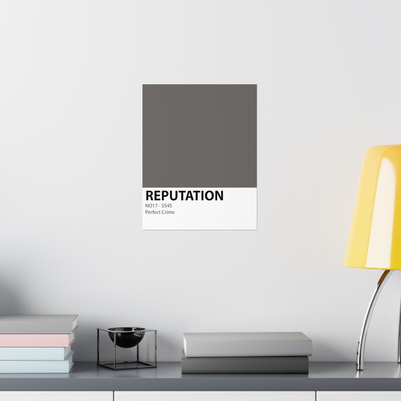Taylor Swift Eras Tour Reputation Album Grey Pantone Color Chip Graphic ...