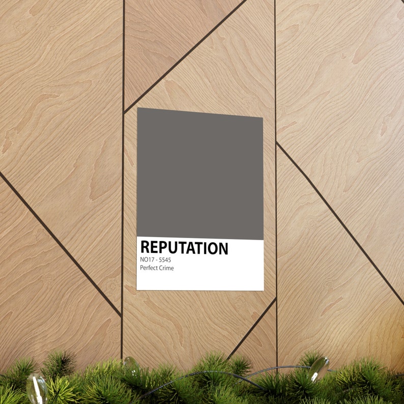 Taylor Swift Eras Tour Reputation Album Grey Pantone Color Chip Graphic ...