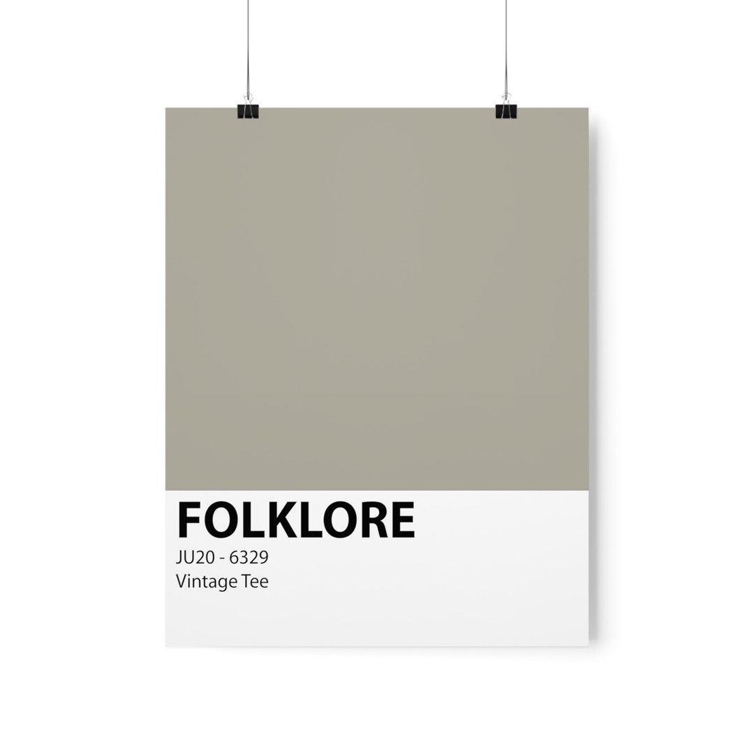 Taylor Swift Eras Tour Folklore Album Taupe Grey Pantone Color Chip ...