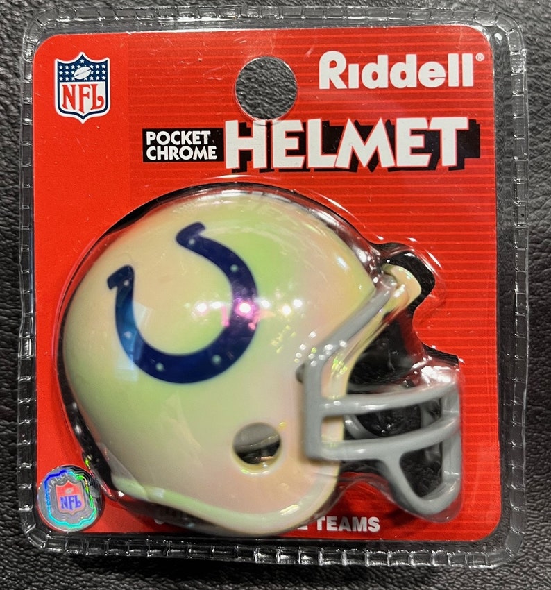 Riddell NFL Chrome Pocket Pro Helmet - Indianapolis Colts - Etsy