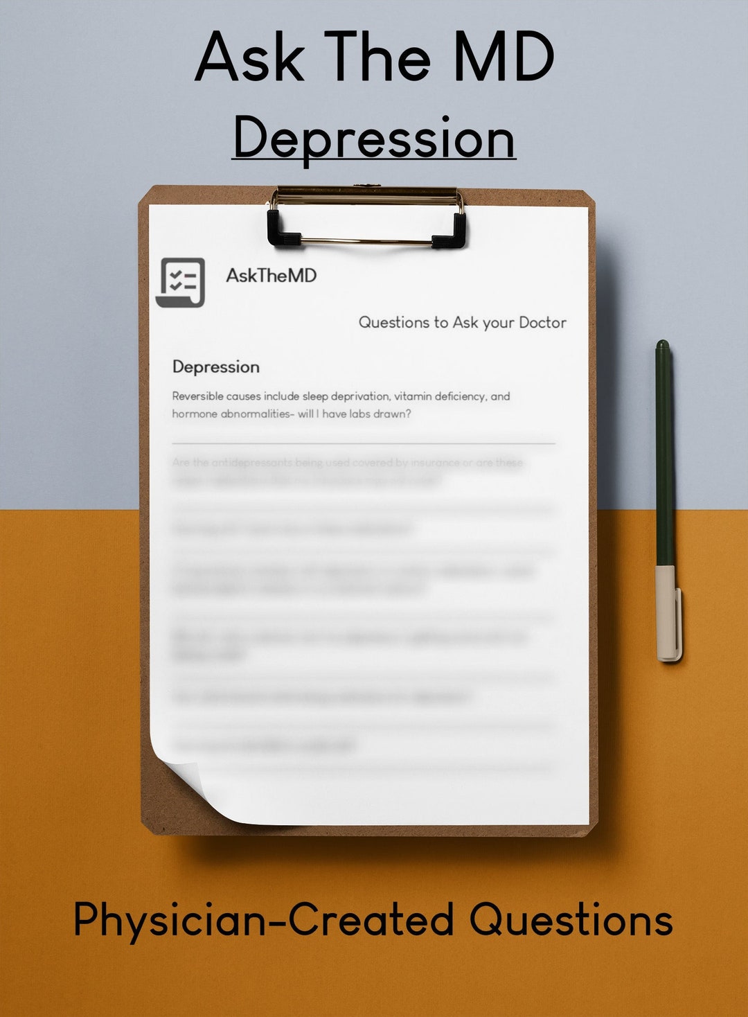 Depression- Questions to Ask Your Doctor- Depression, Understand ...