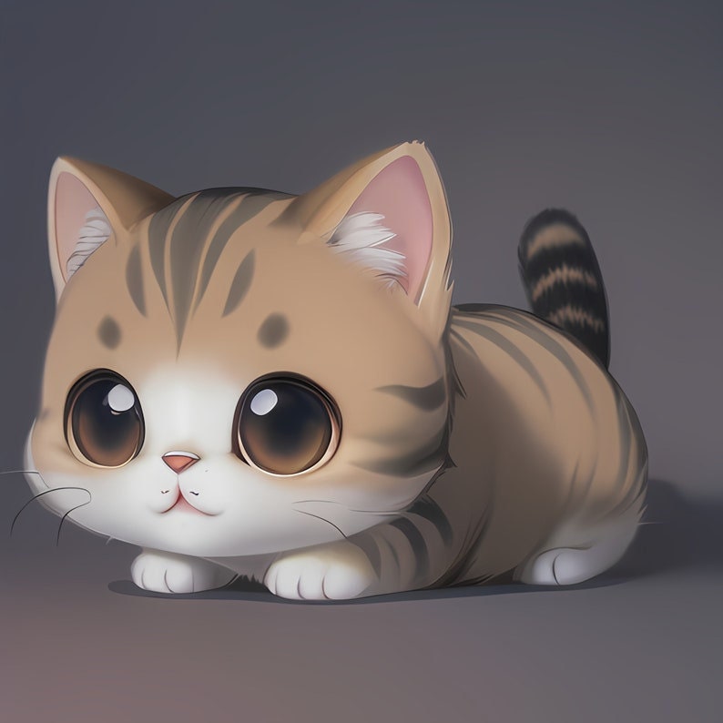 100 Photoshop Cute Chibi Cats Stamps, Kawaii Cats Stamps, High Quality ...