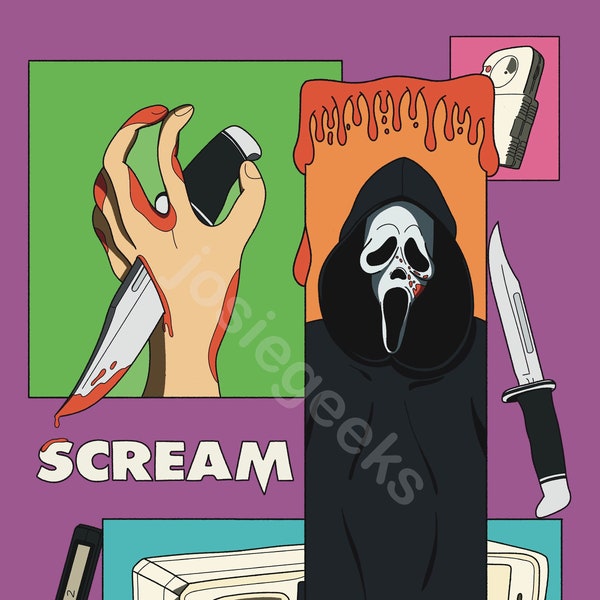 Scream Retro Vintage Png - Etsy