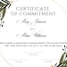 Simple Commitment Ceremony Certificate - Etsy