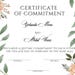 Floral Commitment Ceremony Certificate - Etsy