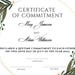 Simple Commitment Ceremony Certificate - Etsy