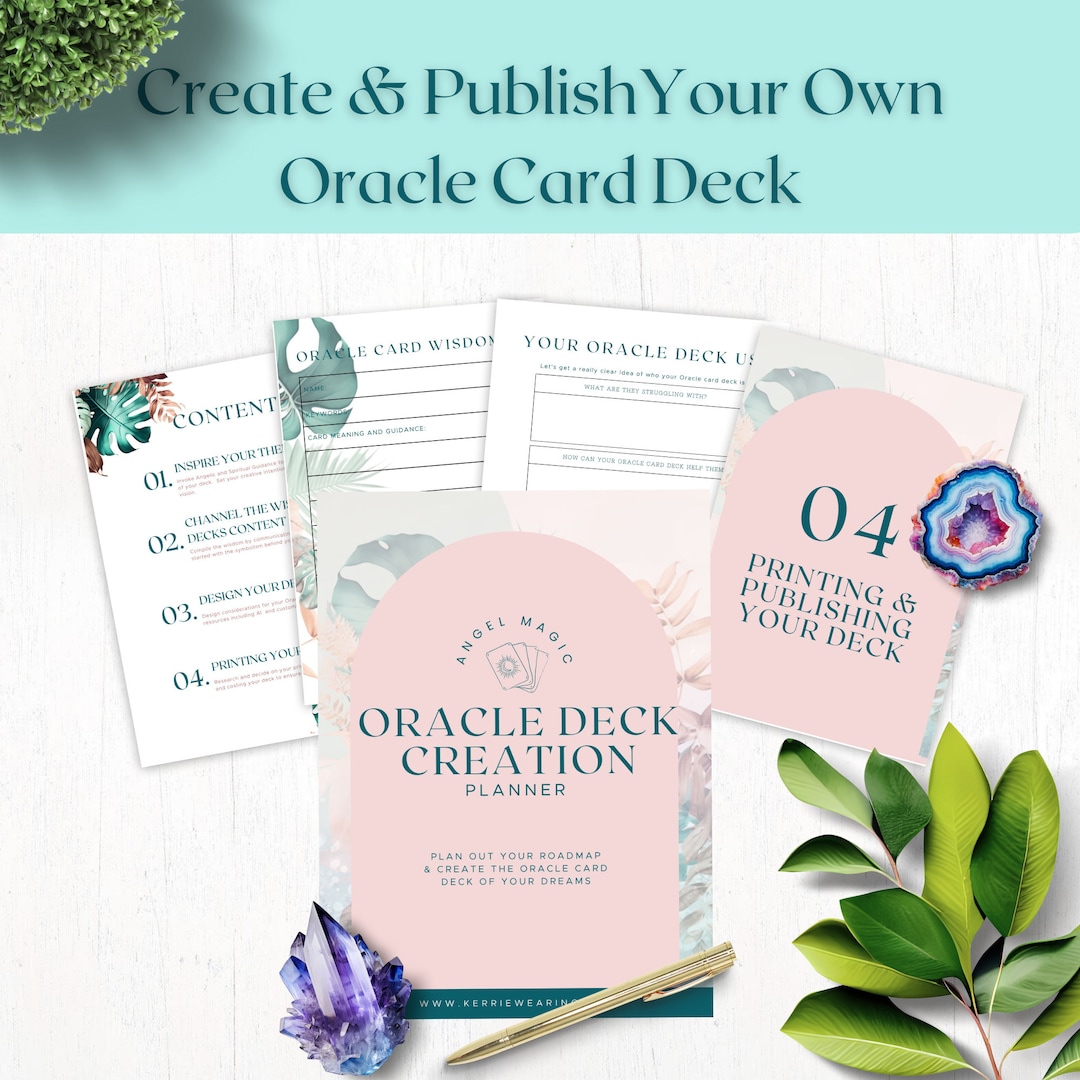 Oracle Card Deck Creation Planner - From Inspiration to Printing This Planner Guides to Create ...