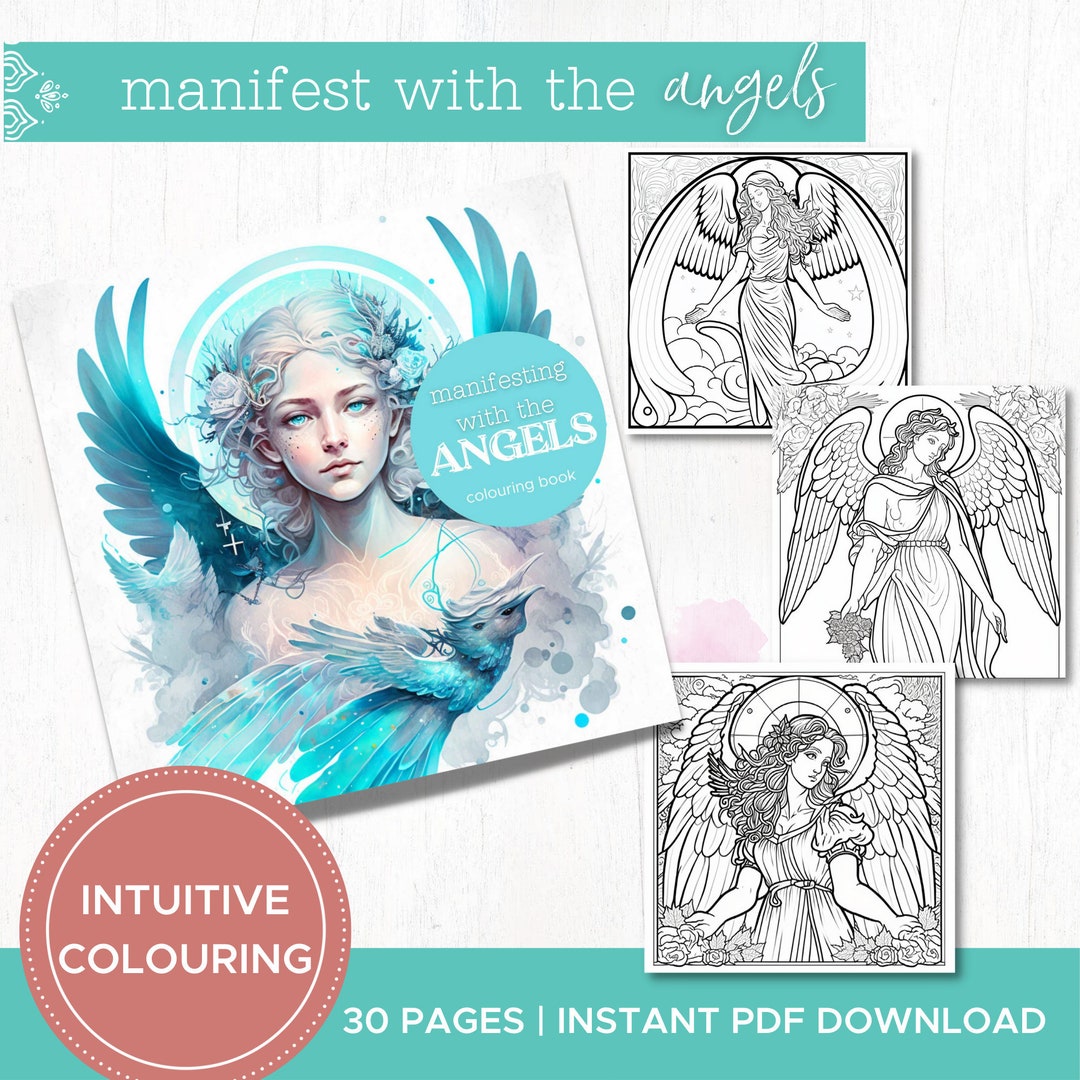 Intuitive Angel Coloring Book ~ INSTANT DOWNLOAD ~ Mindful Manifesting ...
