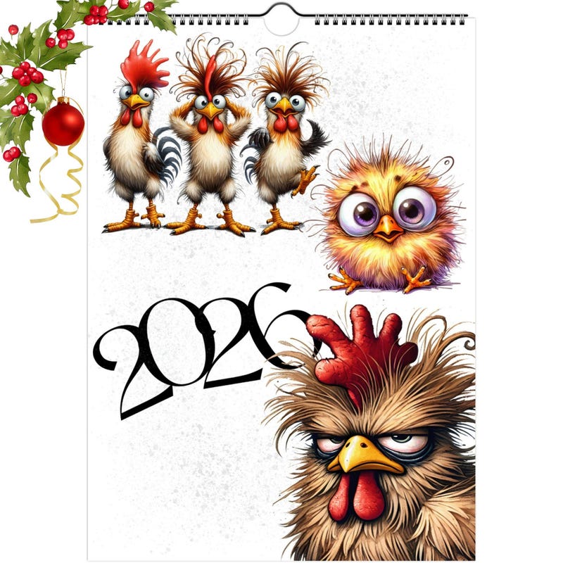 Chicken Calendar 2026 - Etsy