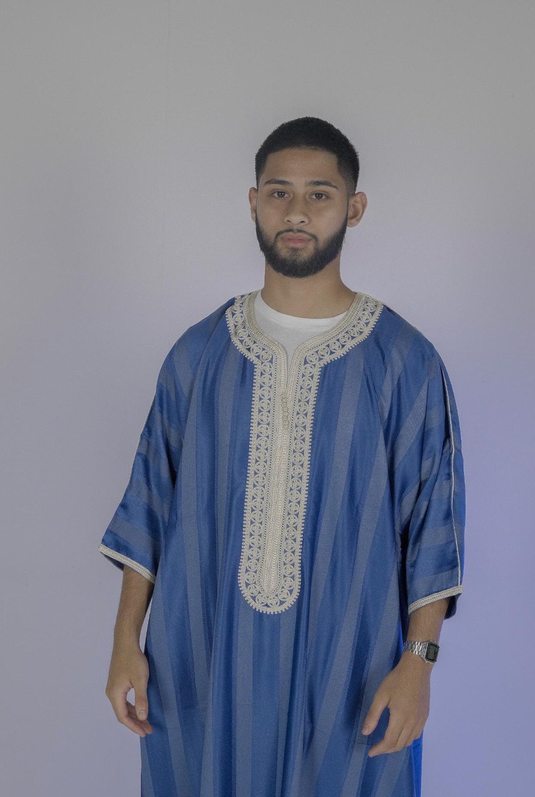 Moroccan Thobe Royal Blue - Etsy