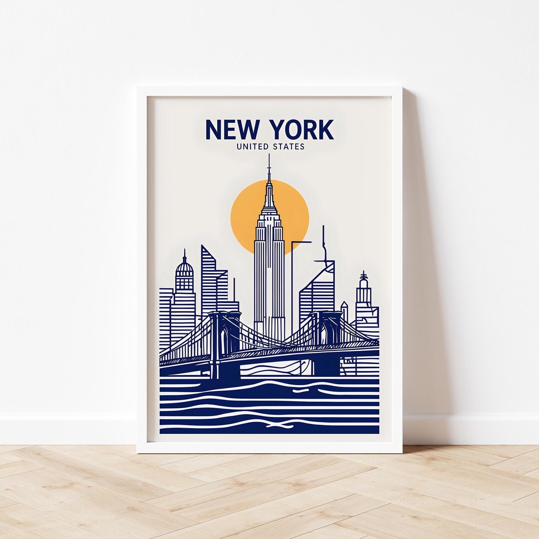 New York Line Art Print – Digital Download - Etsy