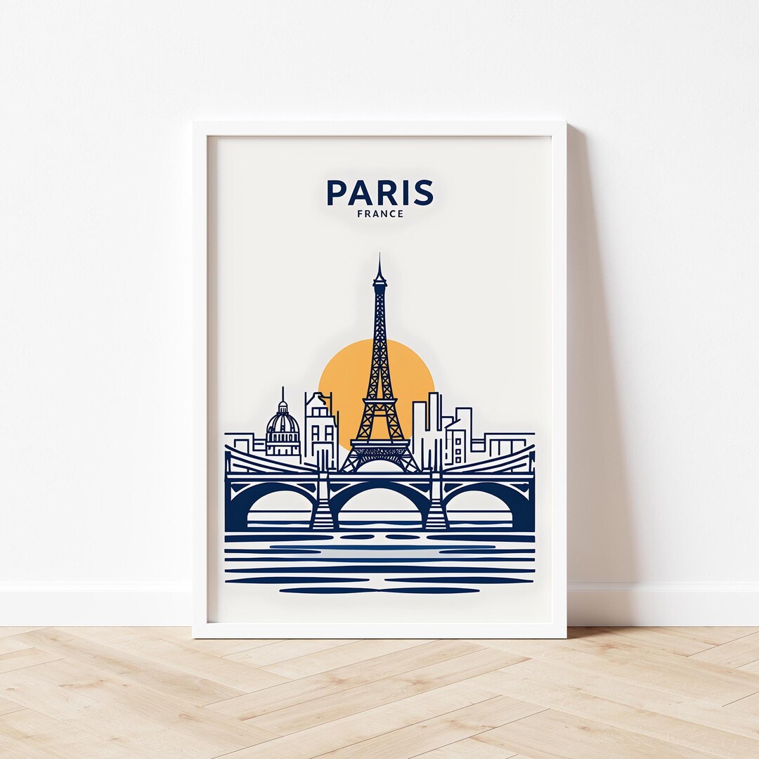 Paris Line Art Print, Digital Download - Etsy
