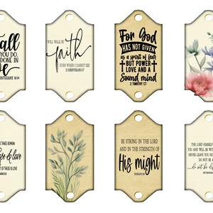 Printable Bible Verse Scripture Tags: Fussy Cut Religious Gift Labels ...