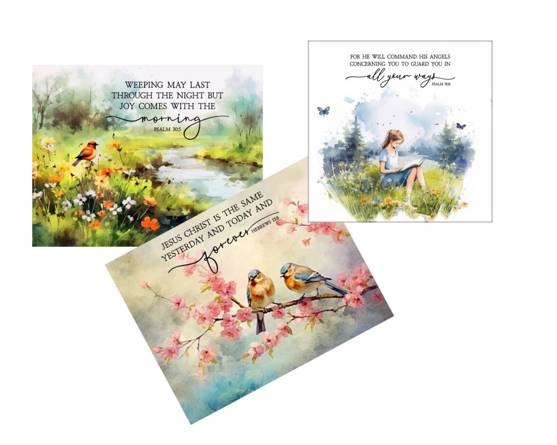 Junk Journal Printable Faith Ephemera Bible Verse Memory Card Junk ...