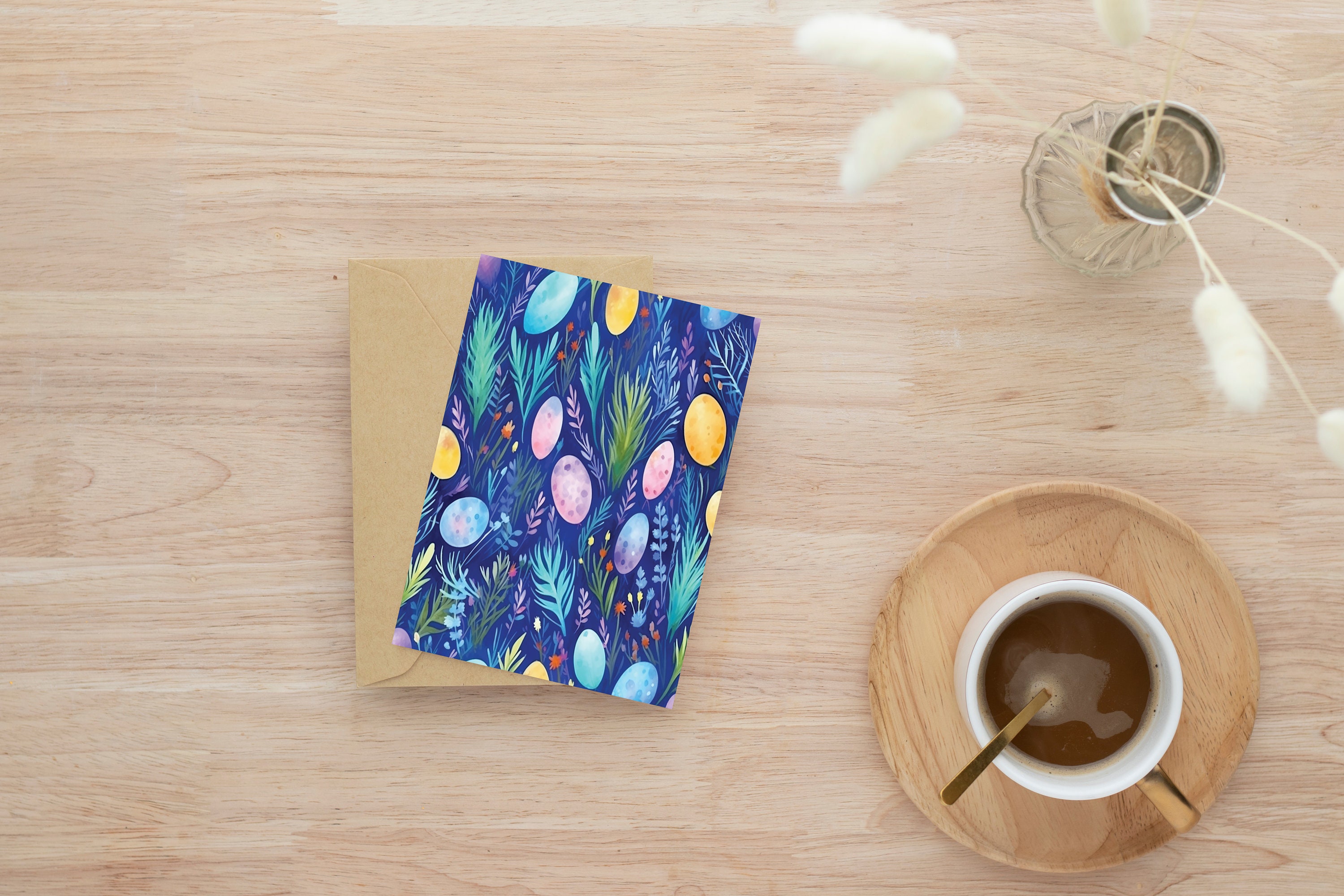 SEAMLESS Easter Egg Hunt Digital Paper, Spring Easter Egg Flower ...