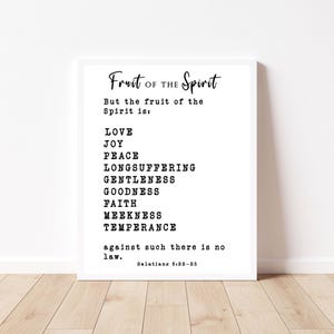 Modern Christian Wall Art: Fruit of the Spirit Bible Verse Printable ...