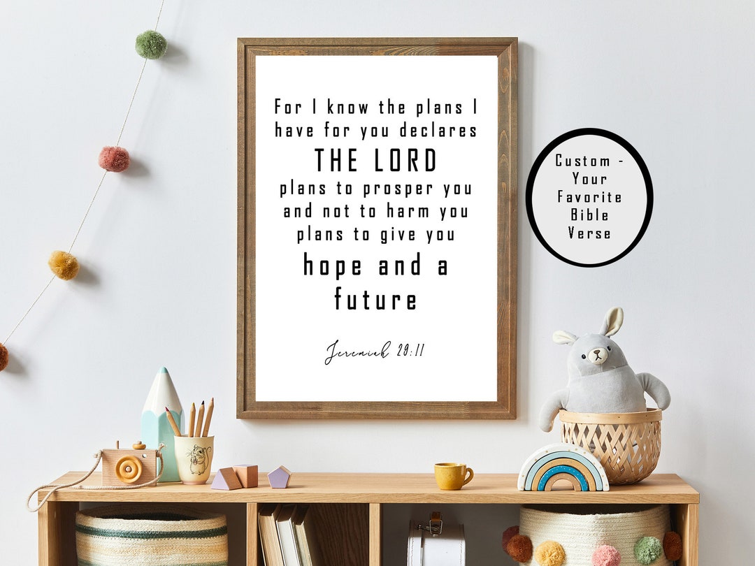 Personalized Christian Scripture Poster - Custom Wall Art Print - Etsy