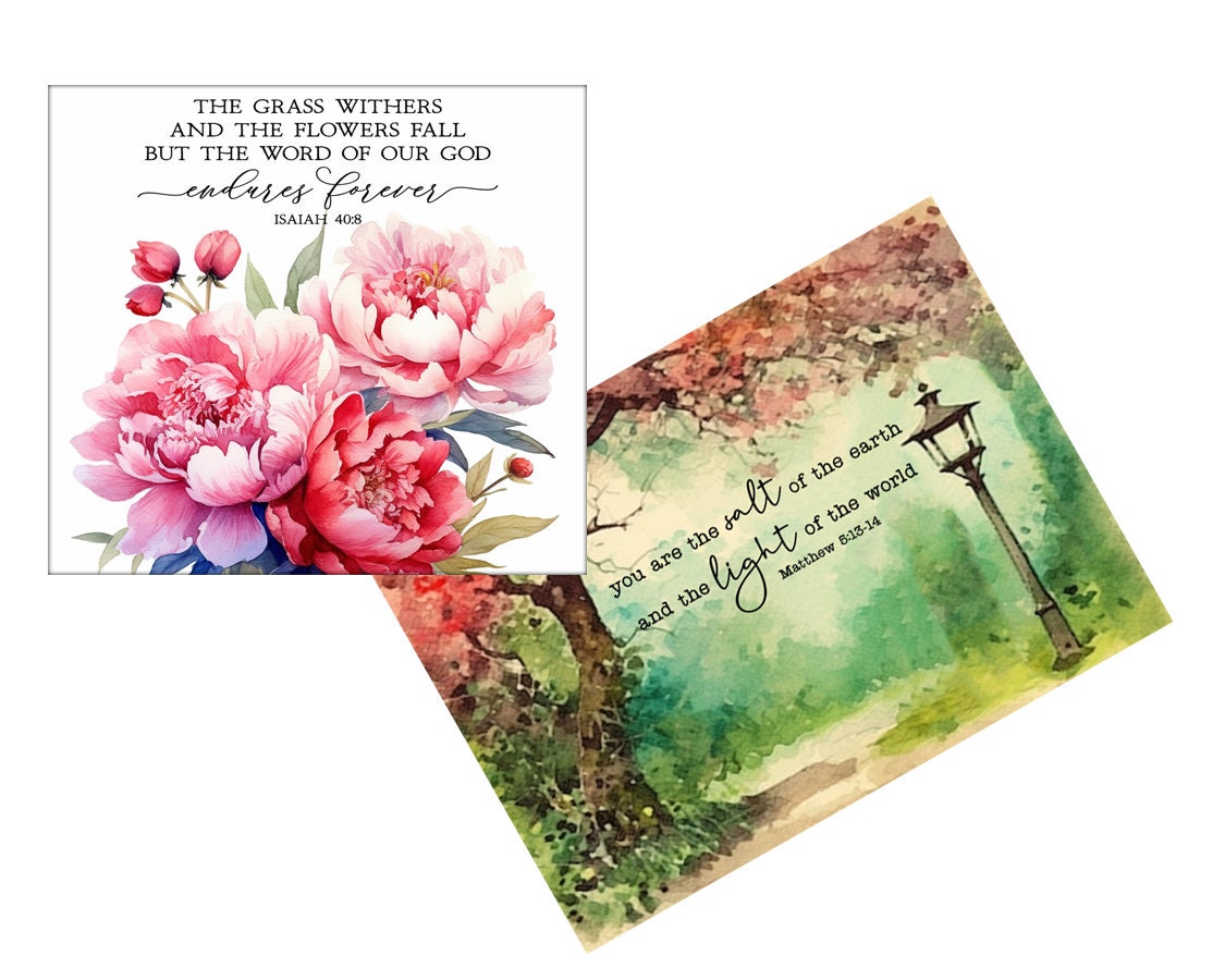 Junk Journal Printable Faith Ephemera Bible Verse Memory Card Junk ...