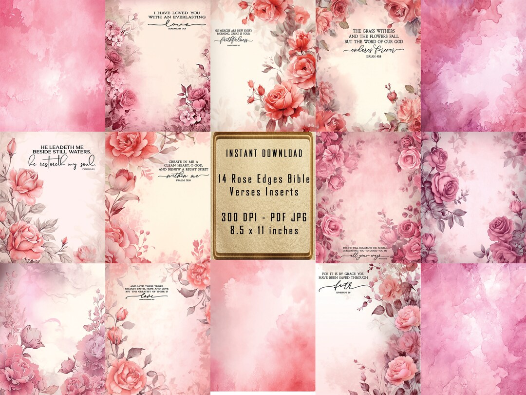 Printable Pink Devotional Prayer Journal With Scripture and Religious ...