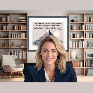 Christian Zoom Background for Desktop, Virtual Church Backdrop, Psalm ...