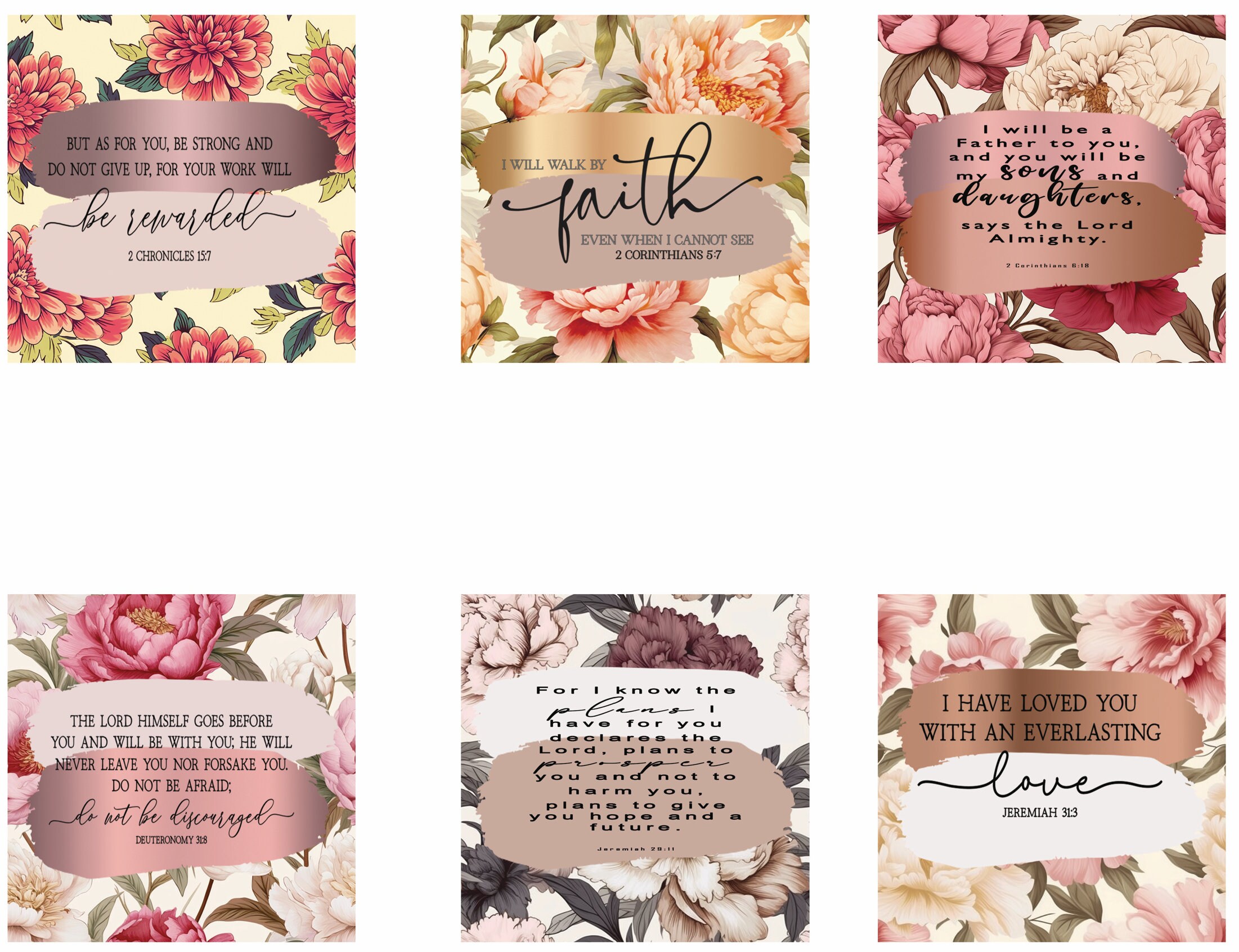 Christian Affirmation Cards, Printable Scripture Verses, Inspirational ...