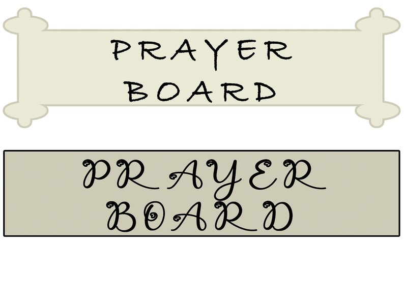 Prayer Board Kit Headings Printable Daily Prayer Board Header & Words ...