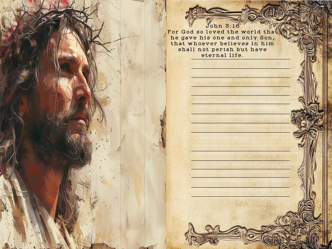 Christian Jesus Junk Journal Kit: Printable Religious Ephemera & Bible ...