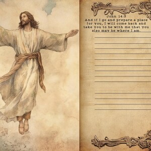 Christian Jesus Junk Journal Kit: Printable Religious Ephemera & Bible ...
