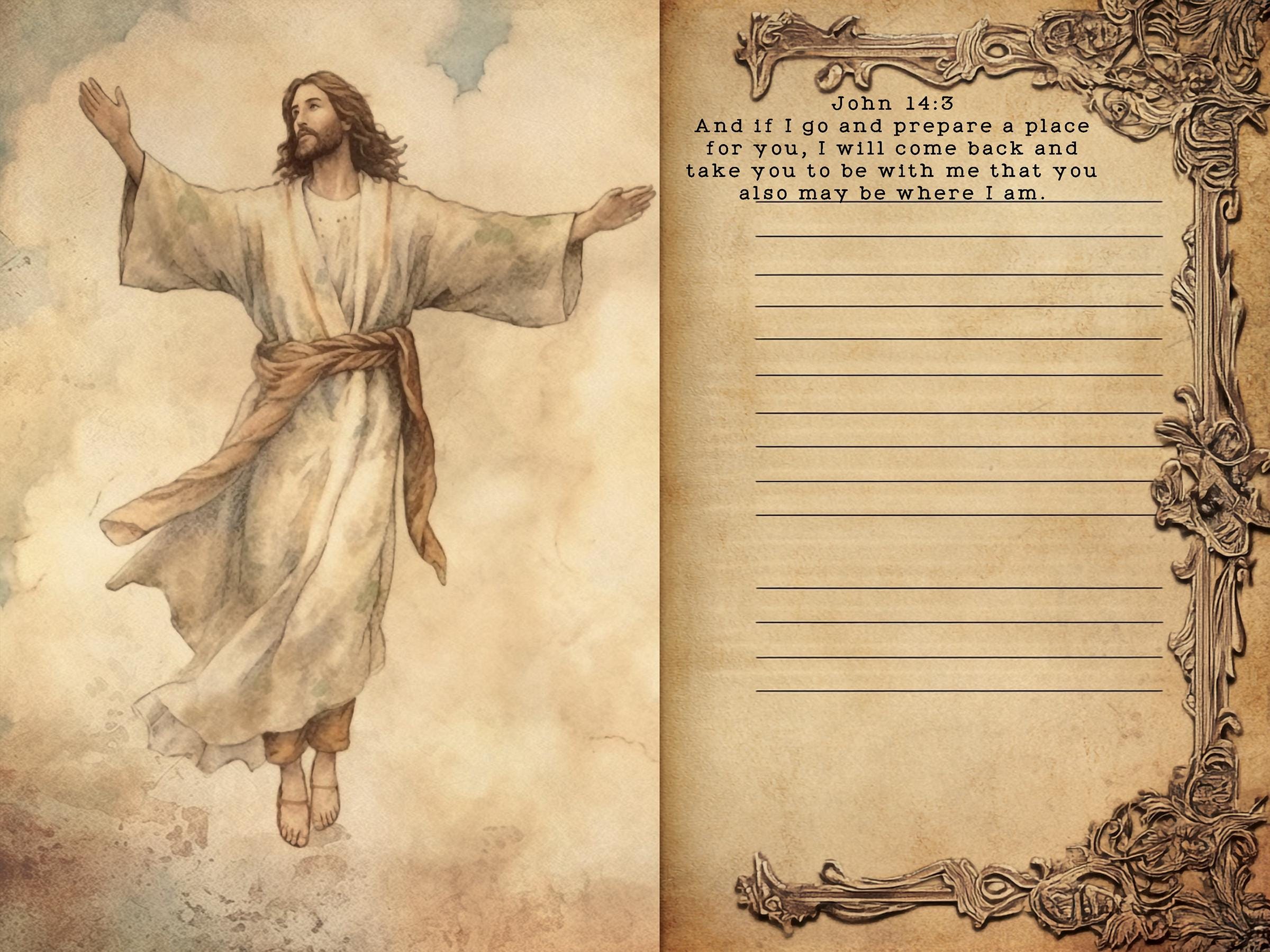 Christian Jesus Junk Journal Kit: Printable Religious Ephemera & Bible ...